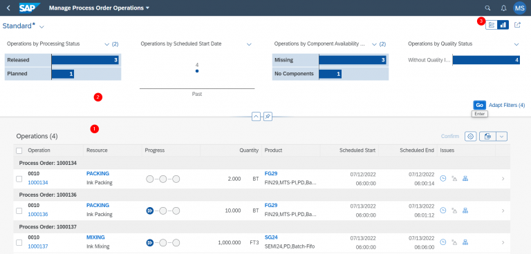Fiori Apps for SAP S4 HANA PP-PI (Production Planning - Process ...